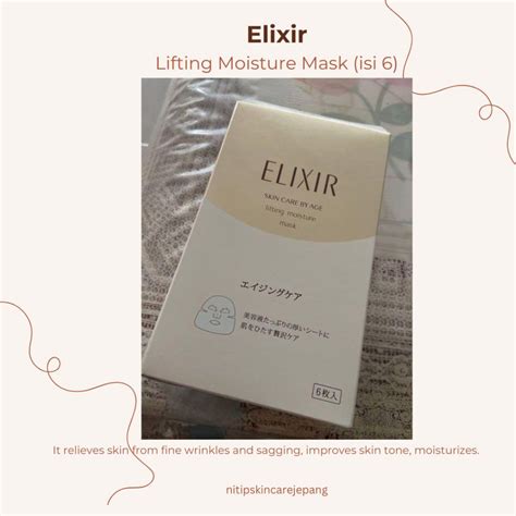 Jual Po Jepang Elixir Lifting Moisture Pack Masker Original Japan