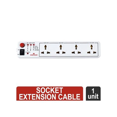 Anchor 4 Way Universal Single Switch Socket Extension Cable Price Buy Online At ₹399 In India