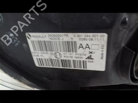Phare Gauche RENAULT MEGANE III Coupe DZ0 1 1 5 DCi DZ0B 7211796