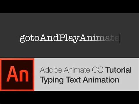 Animate cc tutorial typing text effect animation free download – Artofit