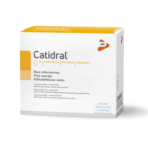 Milteliai Nuo Viduriavimo Geriamajam Tirpalui Paruošti Catidral 12 Vnt