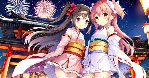 魔法少女まどかマギカ 神社巫女（黑夜） 魔法少女小圆ai Arthurkingsleyのマンガ 鹿目まどか 暁美ほむら 百合