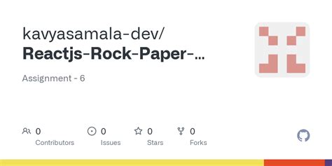 Github Kavyasamala Devreactjs Rock Paper Scissors Assignment 6