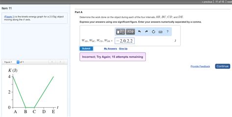 Solved Is The Kinetic Energy Graph For A 2 0 Kg Object