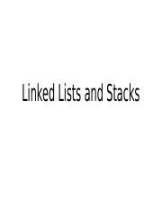 Linked Lists And Stacks Pptx Linked Lists And Stacks Written Code