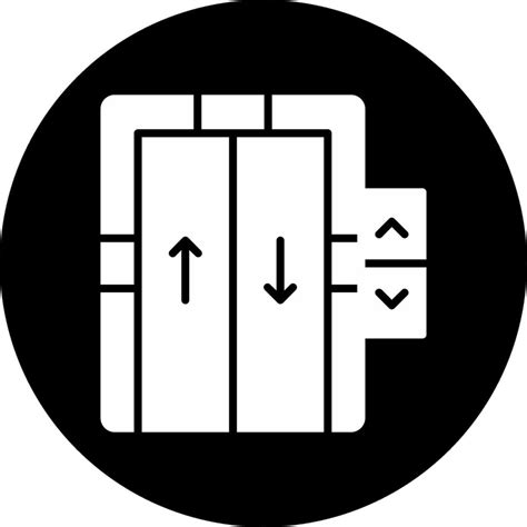 Passenger Elevator Lift Glyph Circle Inverted 67352030 Vector Art At