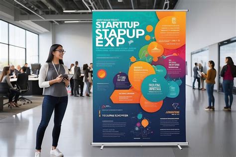 Premium Photo Tech Startup Expo Poster Banner
