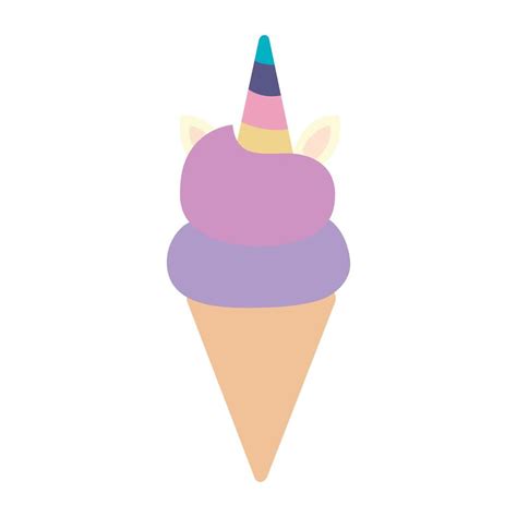 Cute Unicorn Ice Cream Isolated Icon Vector Art At Vecteezy