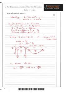 Solving Trig Functions Answers Yorkshire Maths Tutor