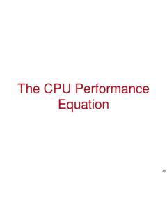 The CPU Performance Equation The Cpu Performance Equation Pdf PDF PRO