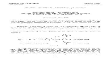 Vicarious Nucleophilic Substitution Of Hydrogen In Electrophilic