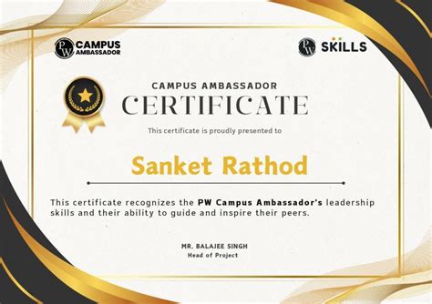 Pw Campusambassador Certificationcompleted Leadershipjourney