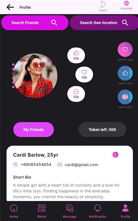 flutter dating app template ui design for android and ios by