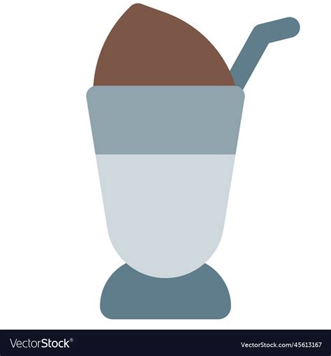 Creamy Choco Float Served With Straw Royalty Free Vector Creamy Choco Float Served With Straw Royalty Free Vector