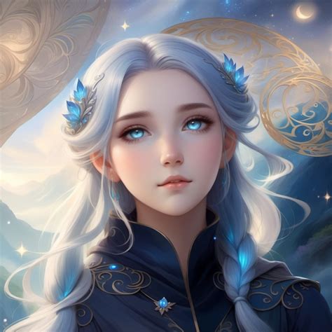 Chubby Faced Character With Gray Eyes And Blue Hair Stable Diffusion