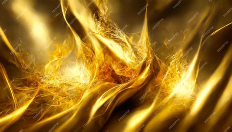 Premium Photo | 3D render gold fire abstract background with soft ...