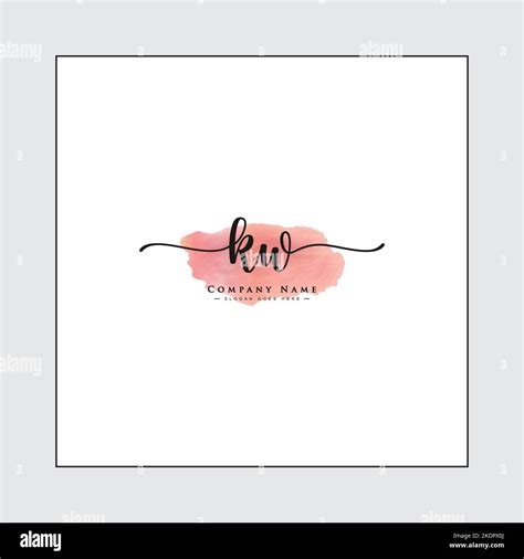 Simple Signature Logo For Alphabet Kw Signature For Photography And