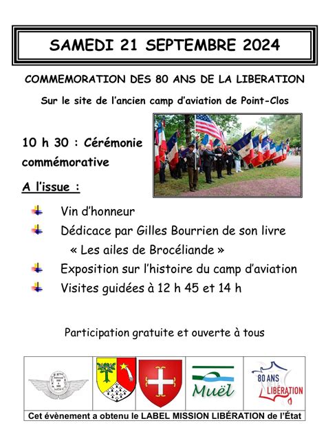Commémoration Des 80 Ans De La Libération Concoret