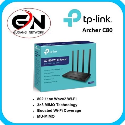 Jual TP LINK ARCHER C80 AC1900 Wireless MU MIMO Wi Fi Router Shopee