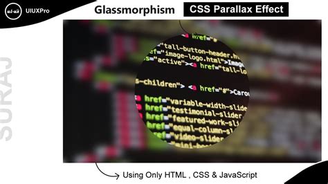 css glassmorphism effect css3 effect html css and js parallex