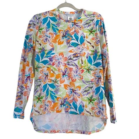 Roxy Swim Roxy Womens L Sea Skippin Long Sleeve Rashguard Swimsuit