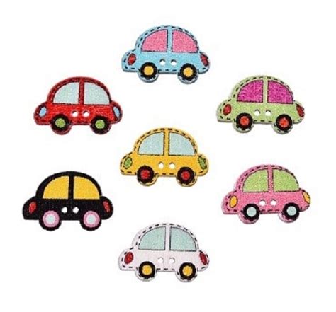 Набор пуговиц Машина дерево 3 шт ХоббиОК