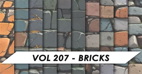 Stylized Textures Vol 207 Bricks 2d 텍스처 및 소재 Unity Asset Store