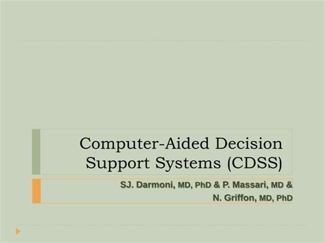 Pdf Computer Aided Decision Support Systems Cdss · Computer Aided Decision Support Systems