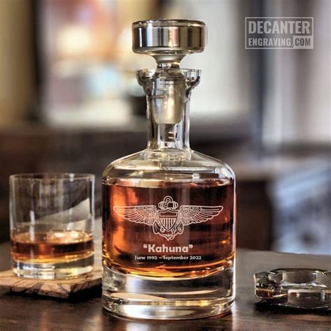 Personalized US Air Force Boom Operator Whiskey Decanter Set Air