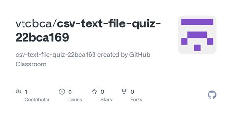 Github Vtcbcacsv Text File Quiz 22bca169 Csv Text File Quiz