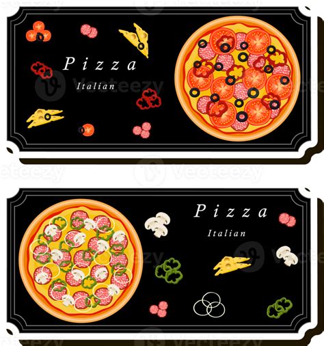 Ilustração Em Tema Grande Quente Saboroso Pizza Para Pizzaria Cardápio