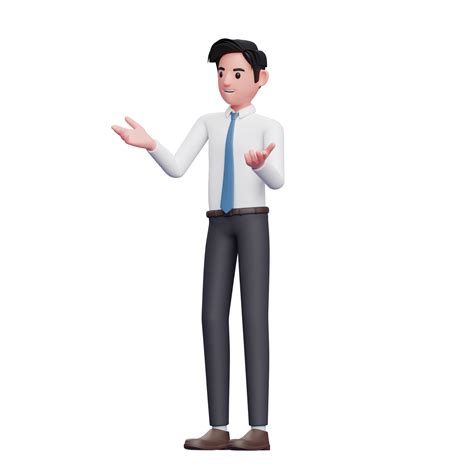 Conversation Concept Businessman Wearing Long Shirt And Blue Tie