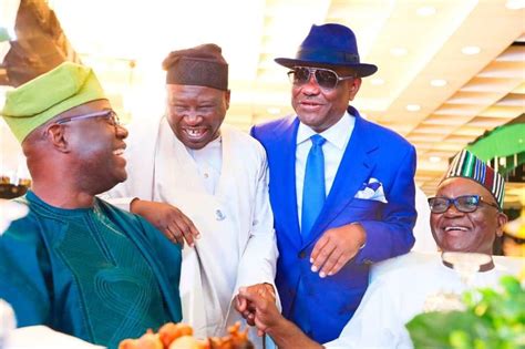 Wike Makinde Ortom Ugwuanyi And Fintiri In Aso Rock For The Awards