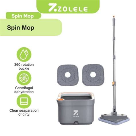 Jual Zolele M16 Ultra Spin Mop Tongkat Pel Pembersih Lantai Putar Ember Di Seller Retail Indo