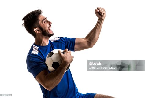 팬 흰색 바탕에는 축 하 하는 파란색 유니폼에 스포츠 선수 Championship에 대한 스톡 사진 및 기타 이미지 Championship 경쟁 국가 대표 Istock