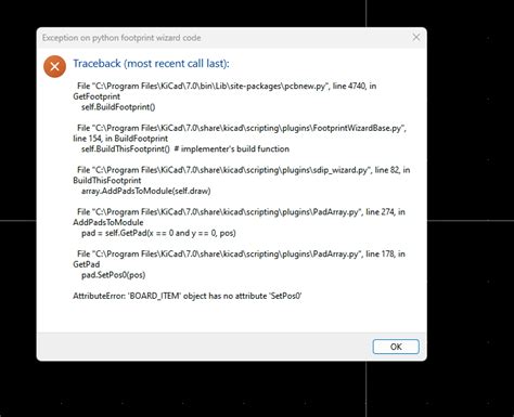 Footprint Wizard Crash Footprints Forums