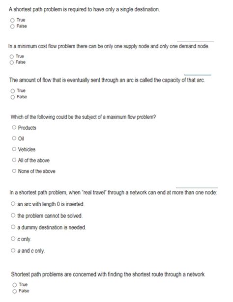 Solved A Shortest Path Problem Is Required To Have Only A