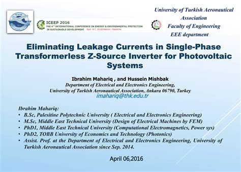 Eliminating Leakage Current In Single Phase Transformerless Z Source