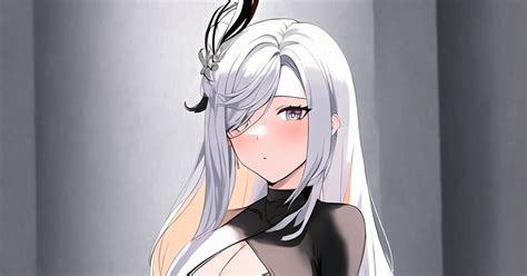 Shenhe 申鶴 黒い衣装 Myrielのイラスト Pixiv