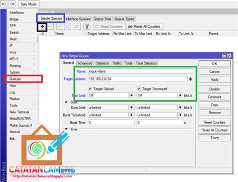 Penjelasan Management Bandwidth Dengan Simple Queue Pada Router