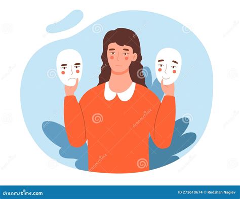 Person Hides Emotions Stock Illustration Illustration Of Behavior