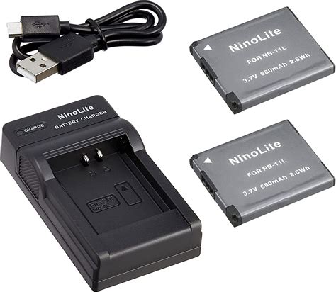 Amazon Ninolite 4点セット Nb 11l Nb 11lh 互換 バッテリー2個 Usb型 充電器 海外用交換プラグ