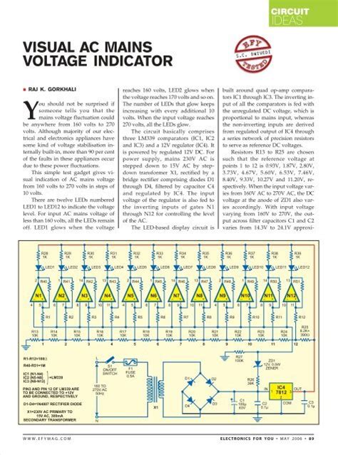 Visual Ac Mains Voltage Indicator