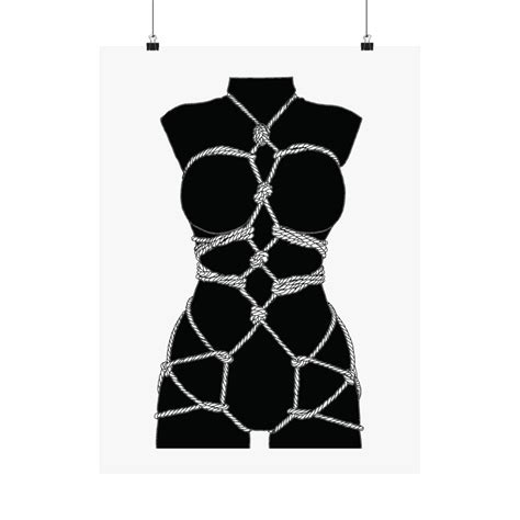 Shibari Torso Poster Erotic Wall Art Sensual Bondage Decor Bdsm