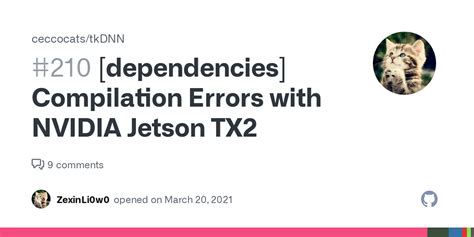 [dependencies] compilation errors with nvidia jetson tx2 · issue 210