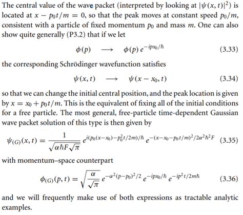 Quantum Mechanics The Gaussian Wave Packet Physics Stack Exchange