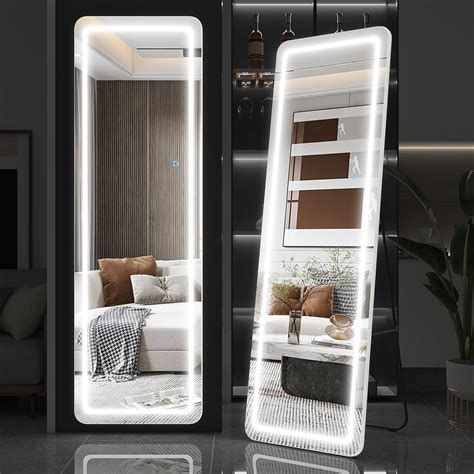 63x 16 Full Length Mirror With Lights Corner Led Floor Mirror