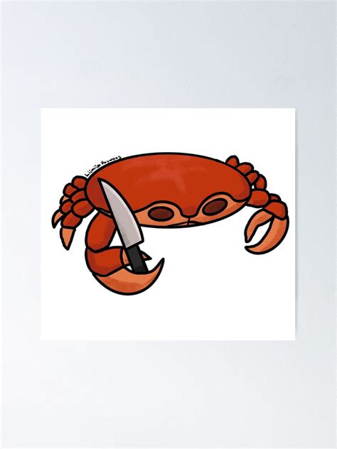 Crab Knife Poster For Sale By Liimiimhaywaas Redbubble