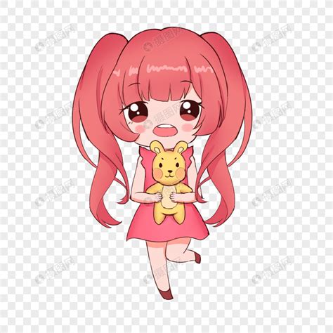 儿童节抱着娃娃的小女孩元素素材下载 正版素材401192251 摄图网