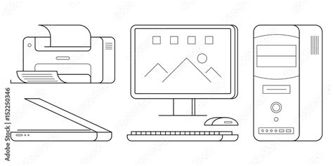 Computer Printer Drawing